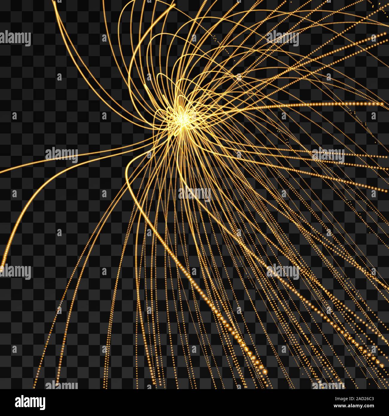 Abstract science or technology background. Array with dynamic particles. Vector illustration ...