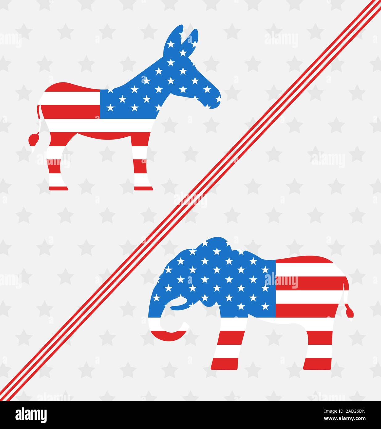 Donkey and Elephant as a Symbols Vote of USA Stock Photo - Alamy