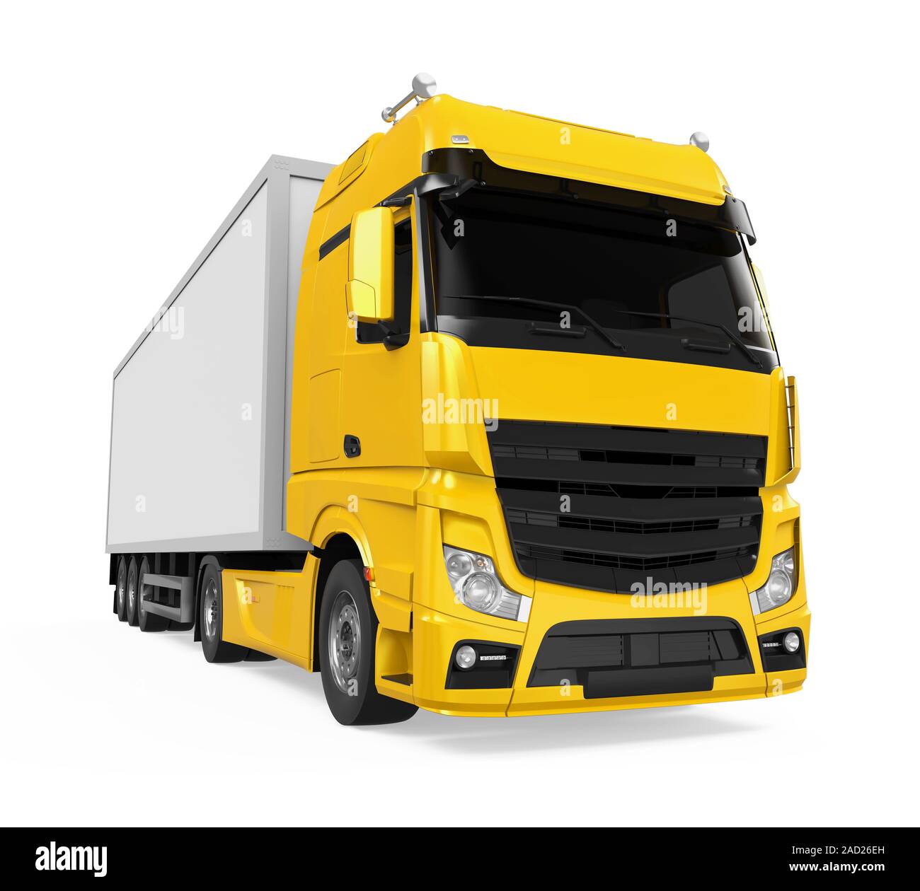 Container Truck Isolated Stock Photo - Alamy