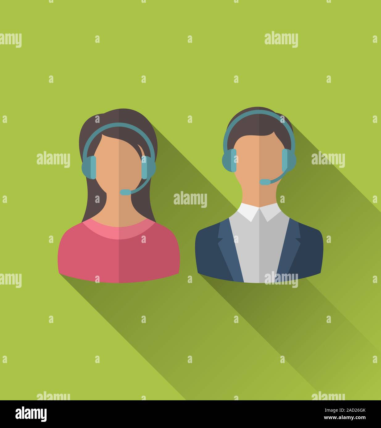 Avatar headset icon female hi-res stock photography and images - Alamy