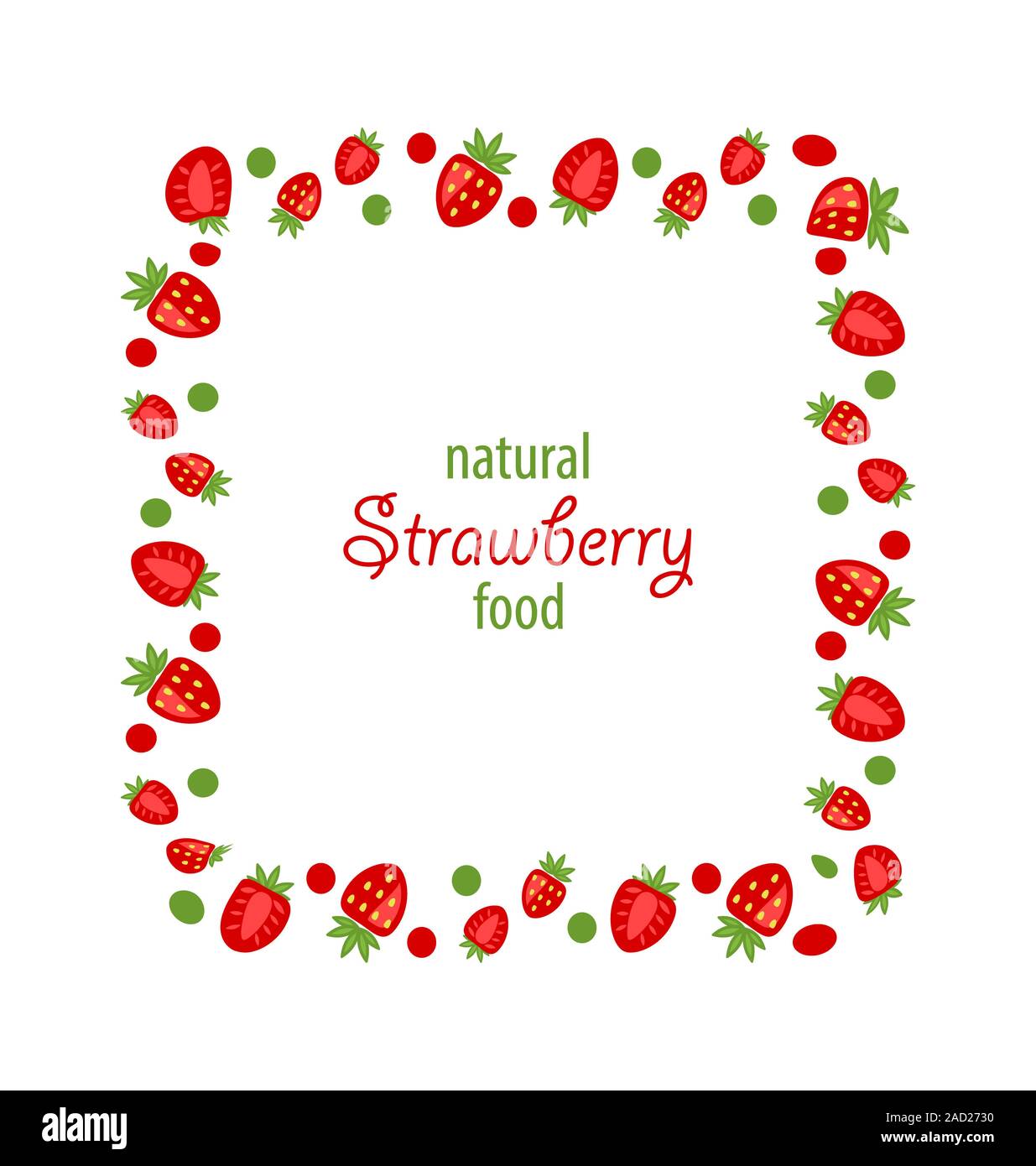 Sweet Frame Made of Strawberry Stock Photo - Alamy