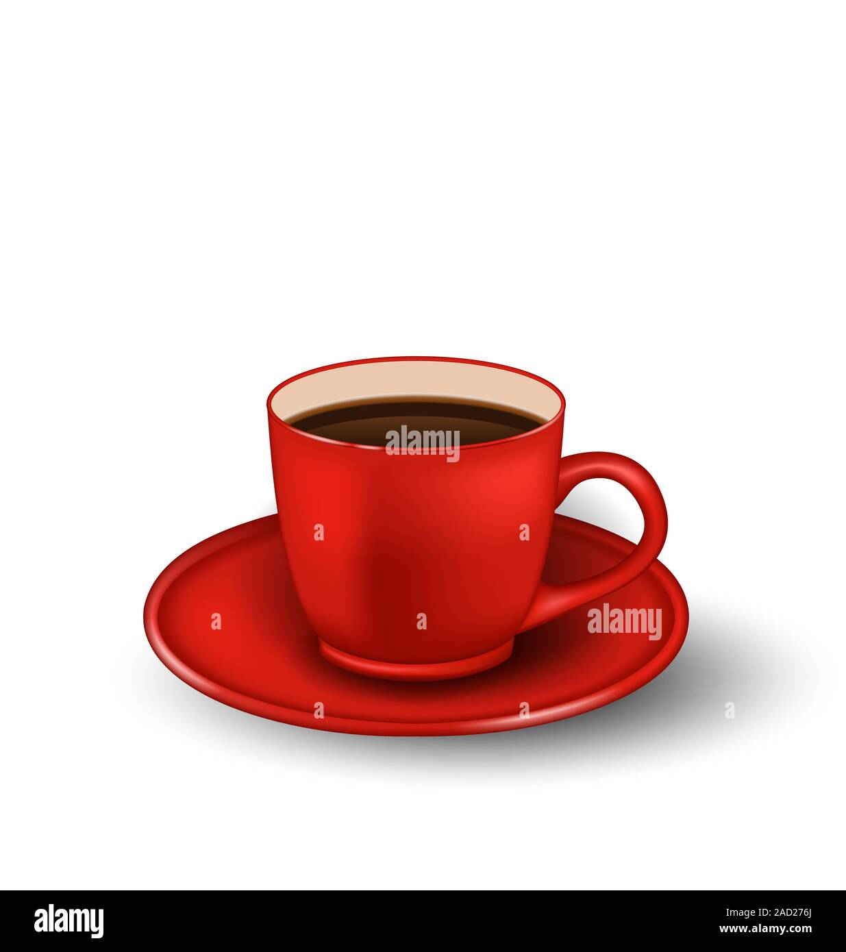 Photo Realistic Cup of Coffee Isolated Stock Photo - Alamy