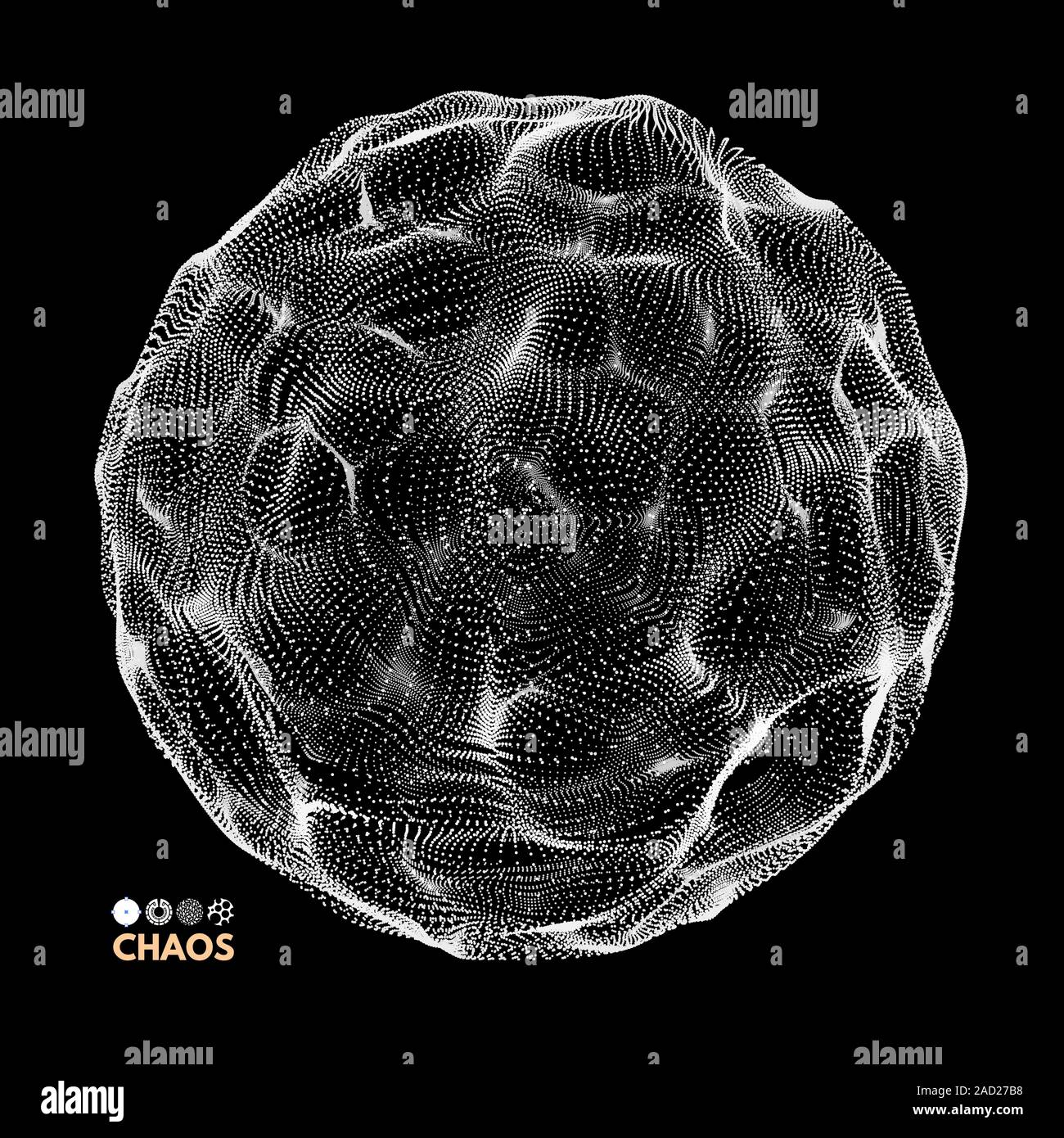 3d Abstract Sphere Array With Dynamic Particles Modern Science And
