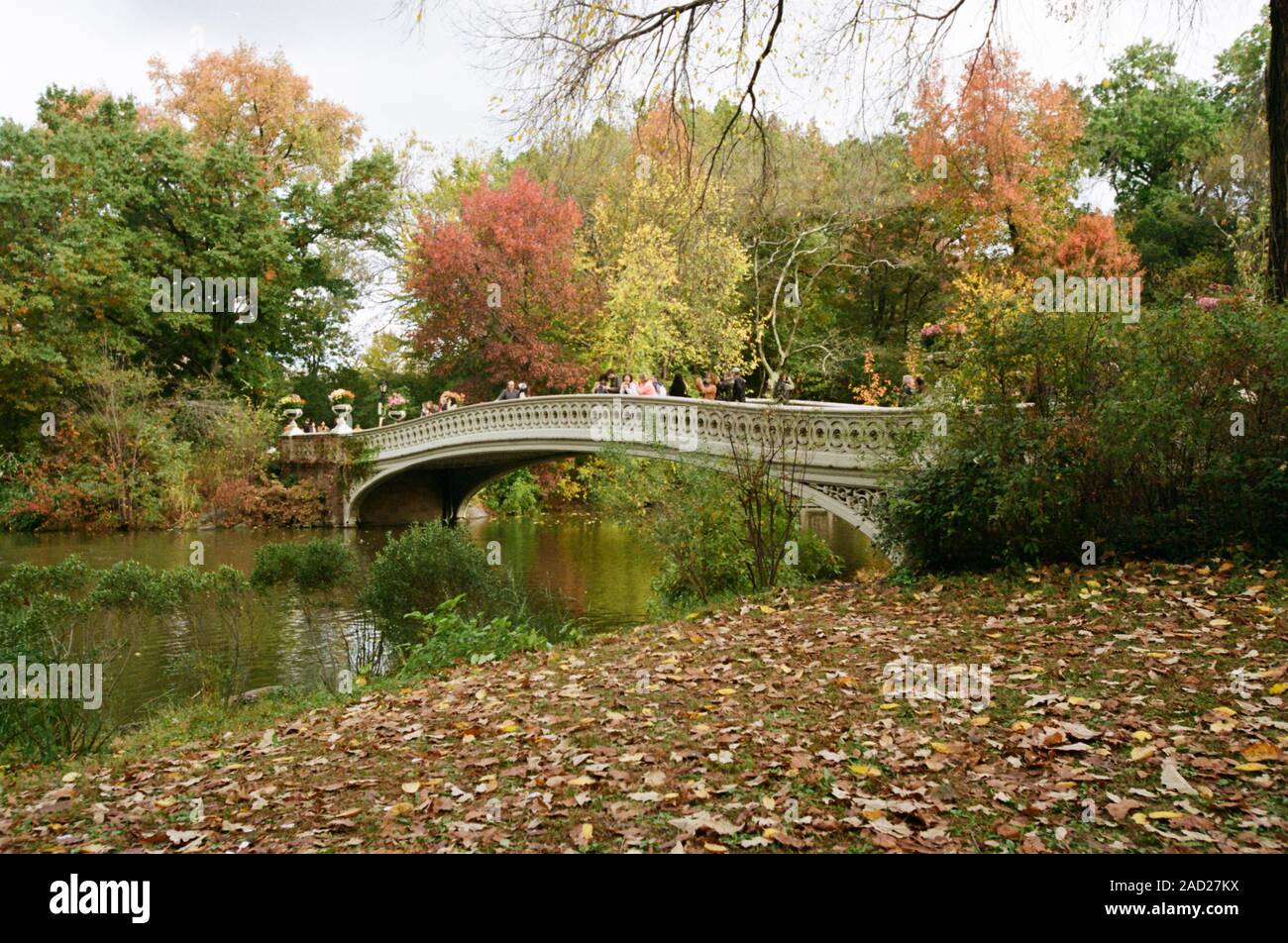 Bow Bridge in Fall, Central park, New York City, United States of ...