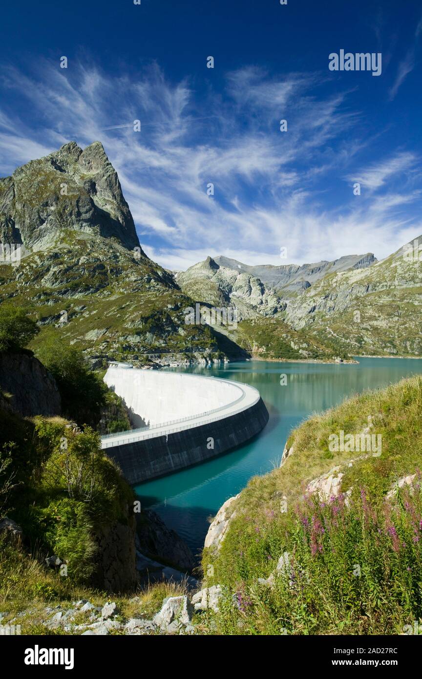 Lake Emerson on the French-Swiss border to generate hydro electric ...