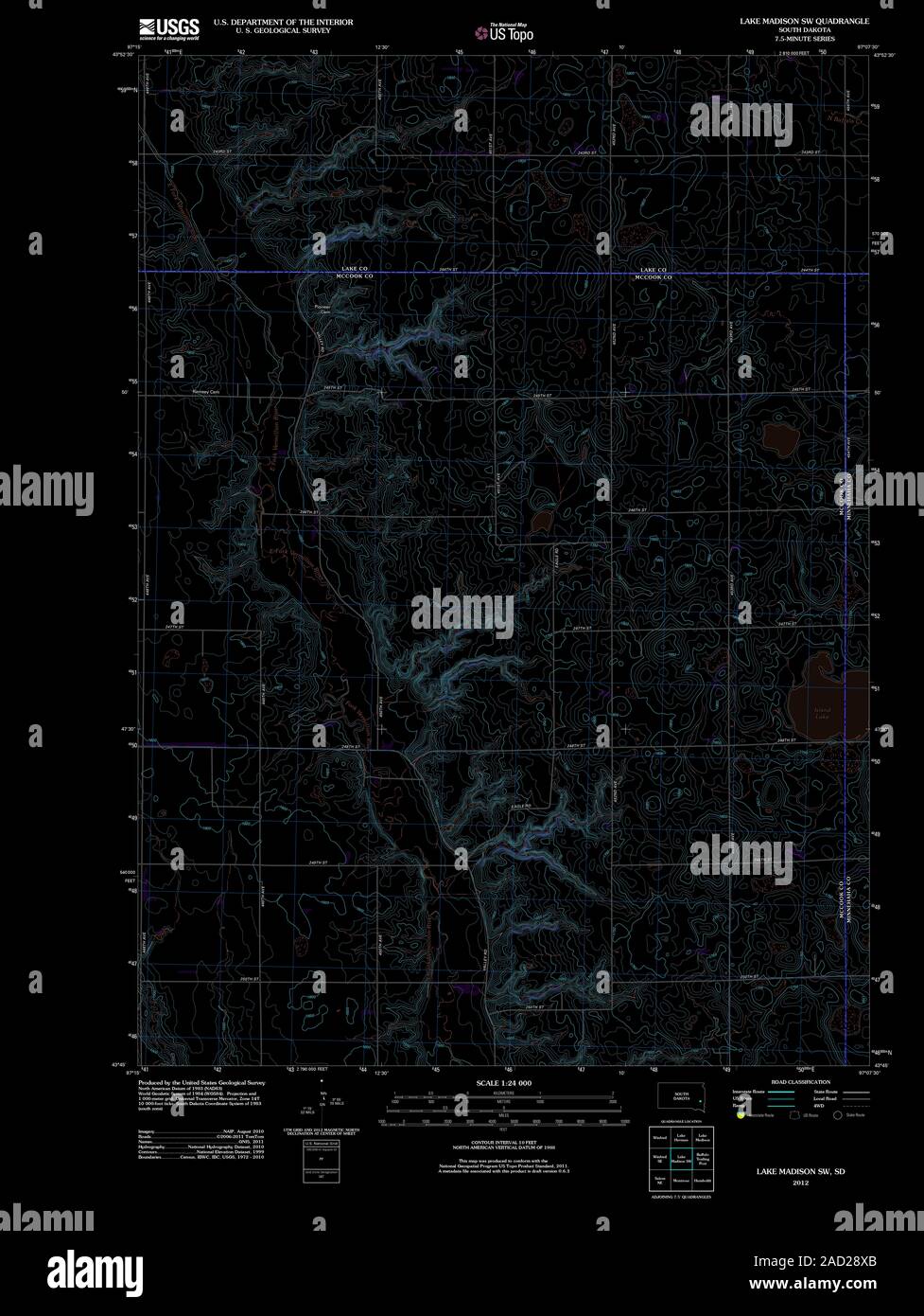 Map of madison south dakota hi-res stock photography and images - Alamy