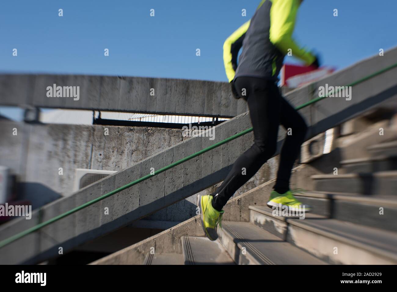 man jogging on steps Stock Photo - Alamy