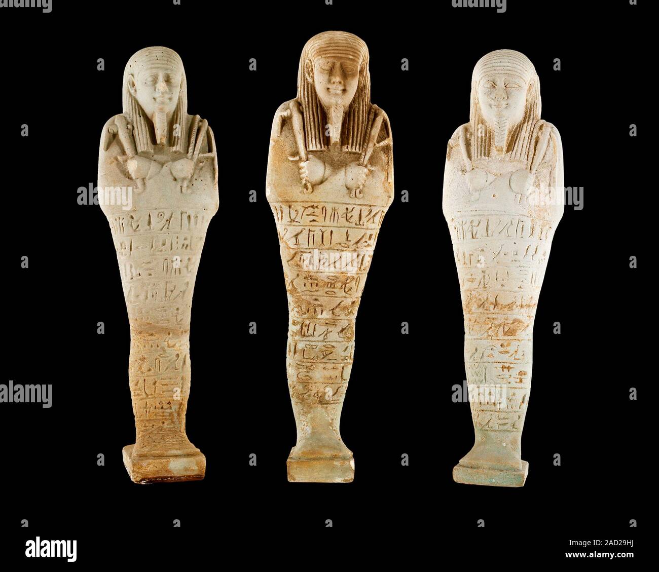Ancient Egyptian funerary figurines. These objects, called shabtis ...
