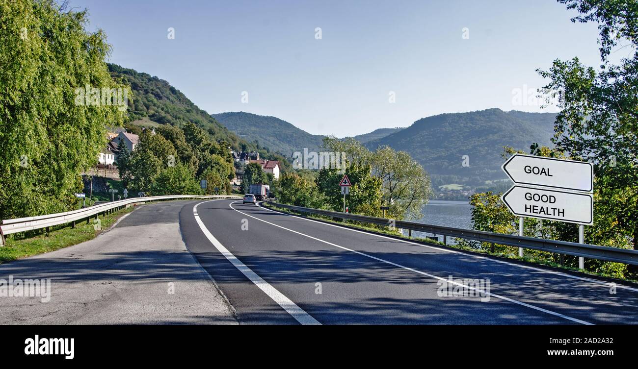 Good health road sign hi-res stock photography and images - Alamy