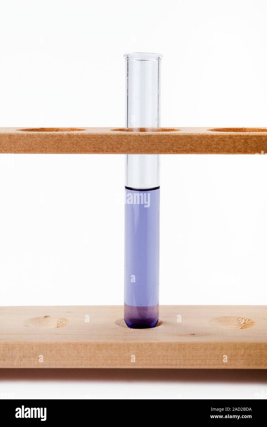 Chrome alum solution. Image showing the typical violet colour of the Cr ...