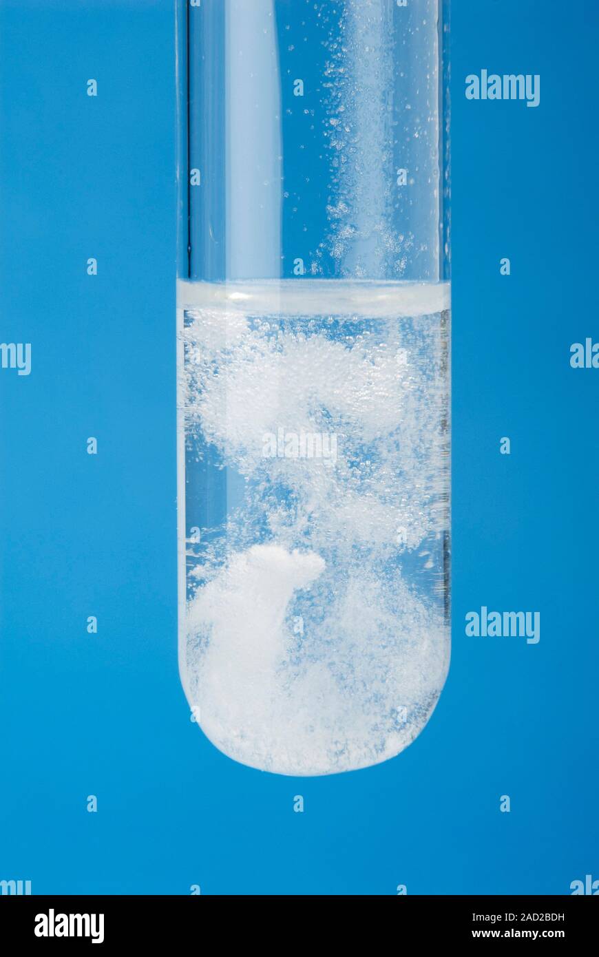 Carboxylic acid with sodium carbonate. Close-up of a carboxylic acid ...