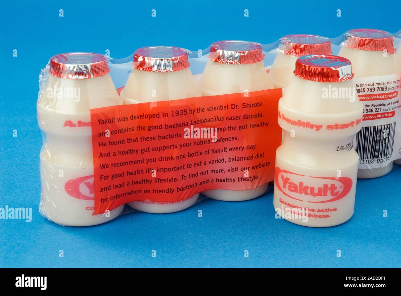 Milk-based probiotic drink supplements. These drinks contain ...