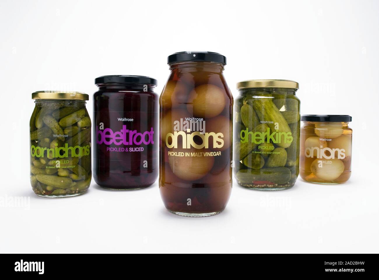 Pickled food products. Selection of jars containing pickled foods Stock ... Pickled food products. Selection of jars containing pickled foods Stock ...