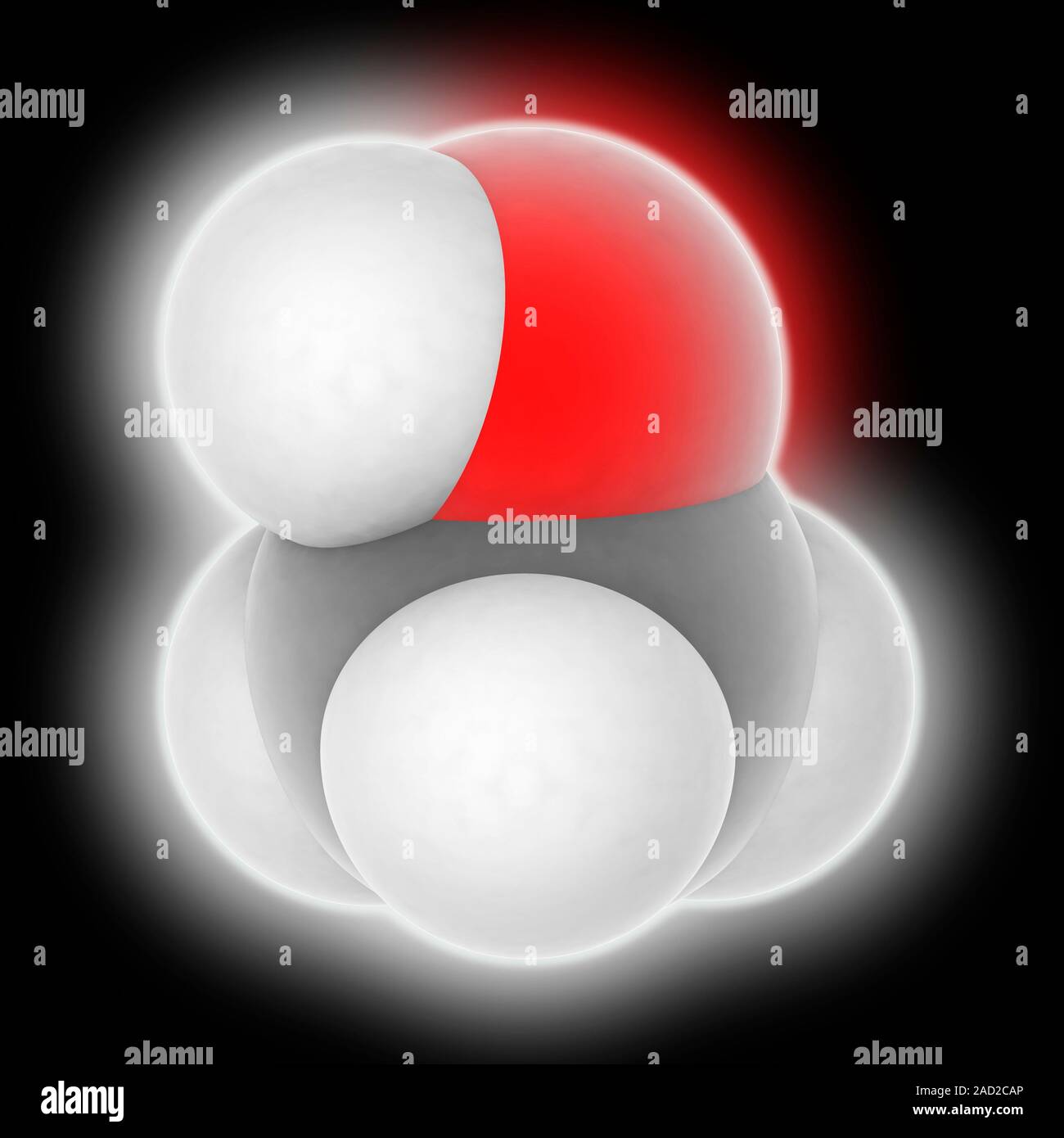 Methanol. Molecular model of the organic compound and alcohol methanol ...