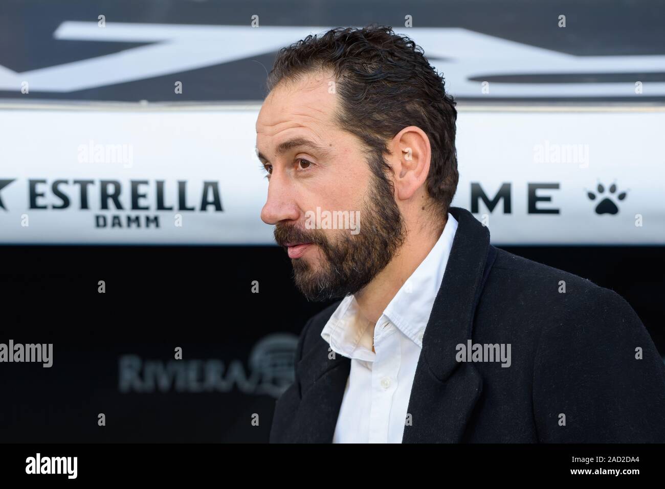 BARCELONA - DEC 1: The coach Pablo Machin at the La Liga match between ...