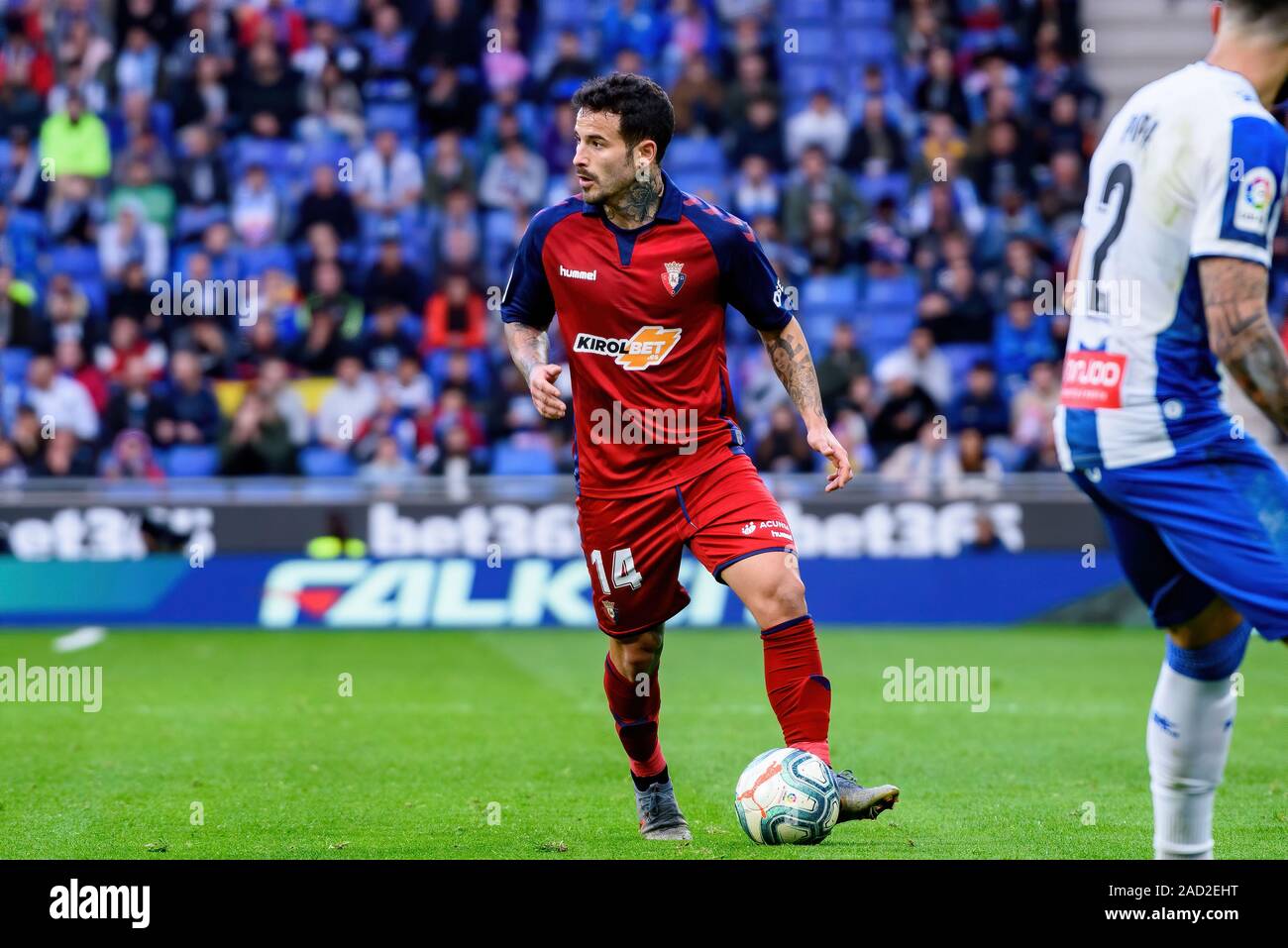 BARCELONA - DEC 1: Ruben Garcia plays at the La Liga match between RCD ...