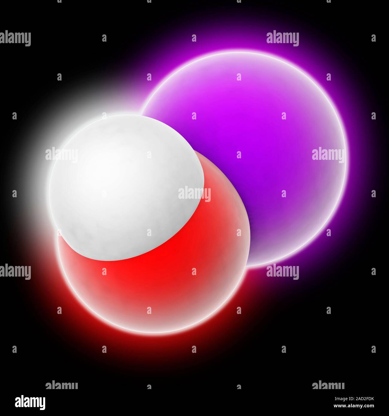 Sodium hydroxide. Molecular model of the caustic metallic base sodium ...