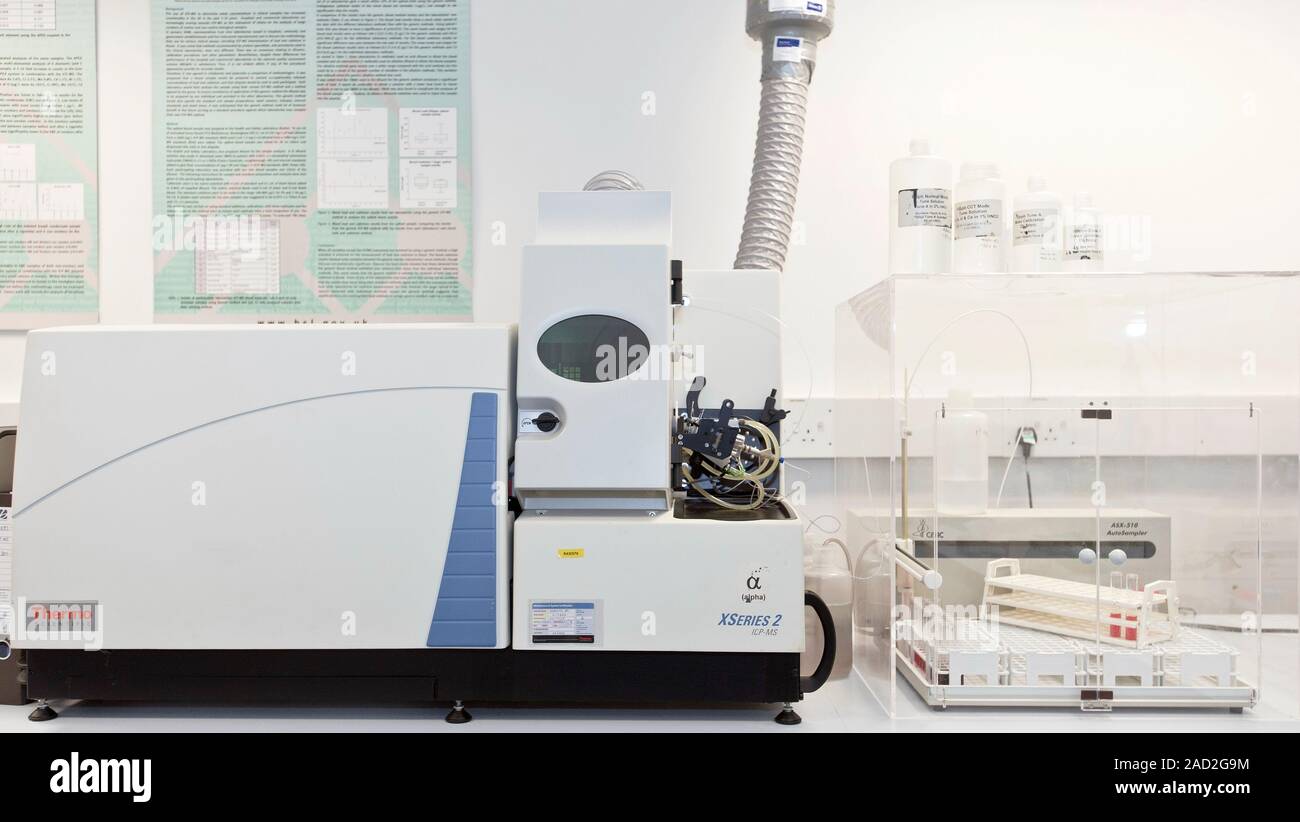 Mass spectroscopy system. Mass spectrometer (left) and autosampler ...