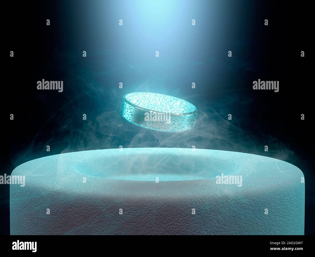 New superconductor state. Computer illustration of an object with a ...