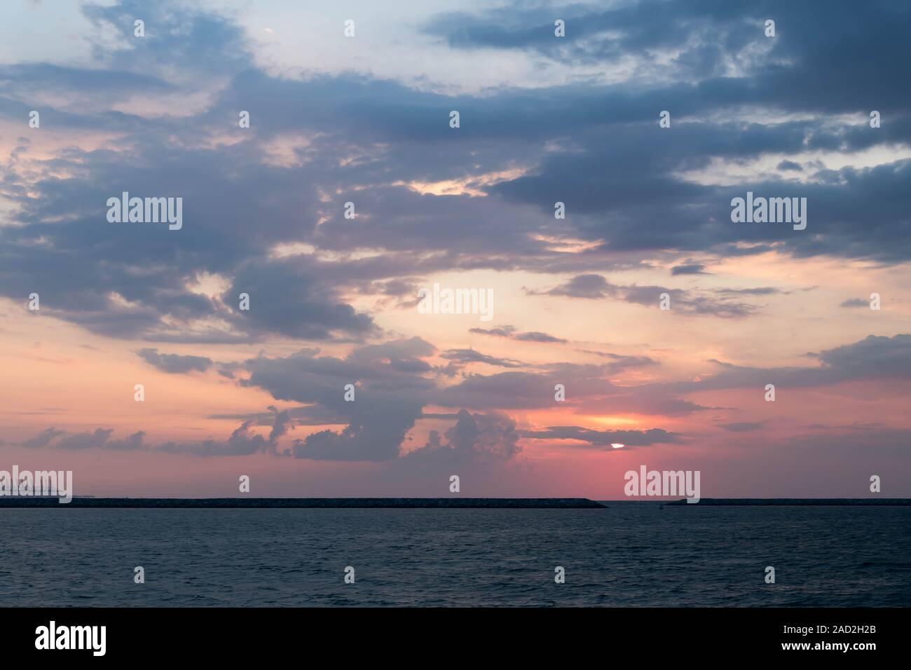 Dramatic Sunrise and Sunset in cloudy sky, Nature cloudy background ...