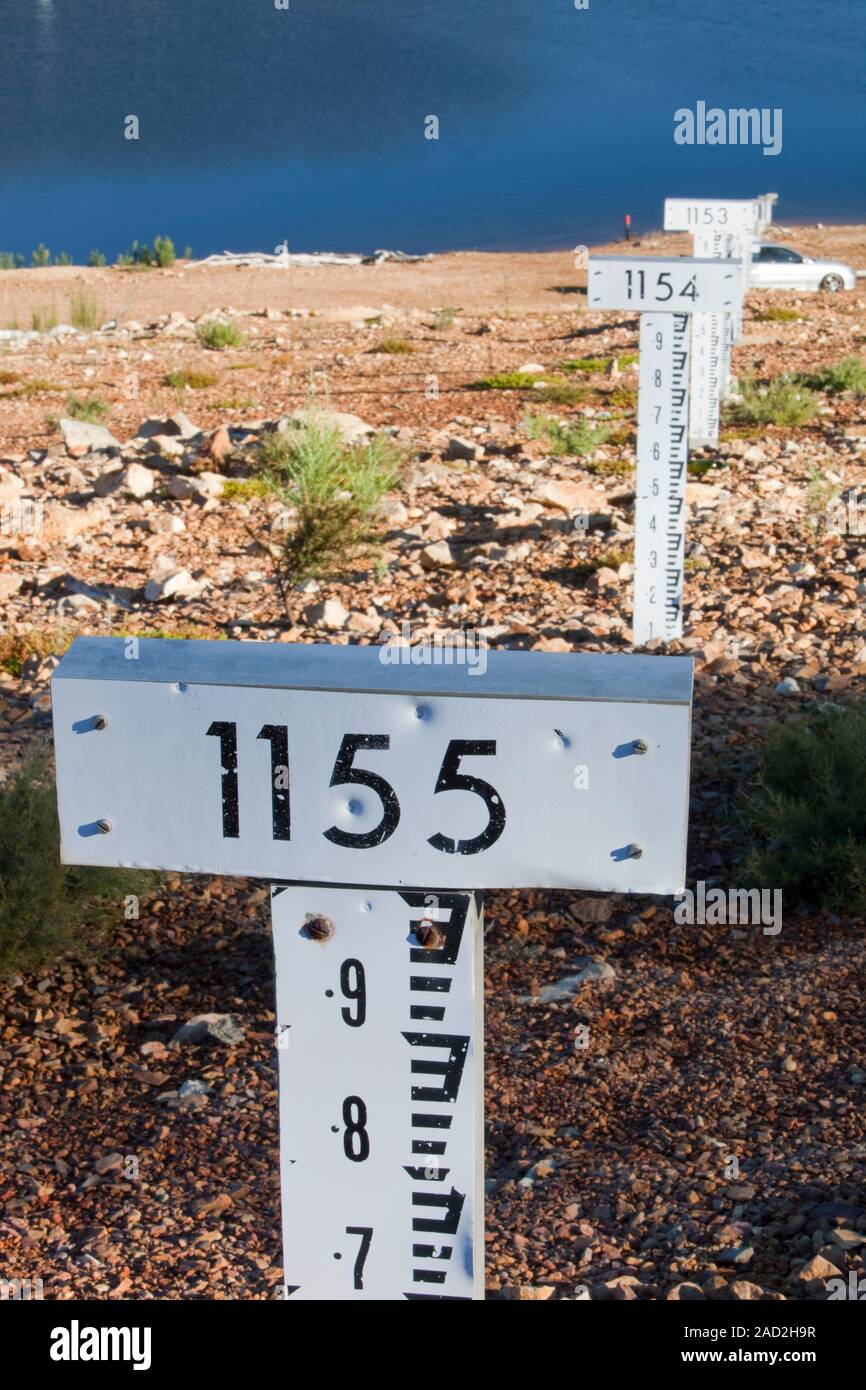 Lake Eucumbene in the Snowy Mountains, Australia, in drought Stock ...