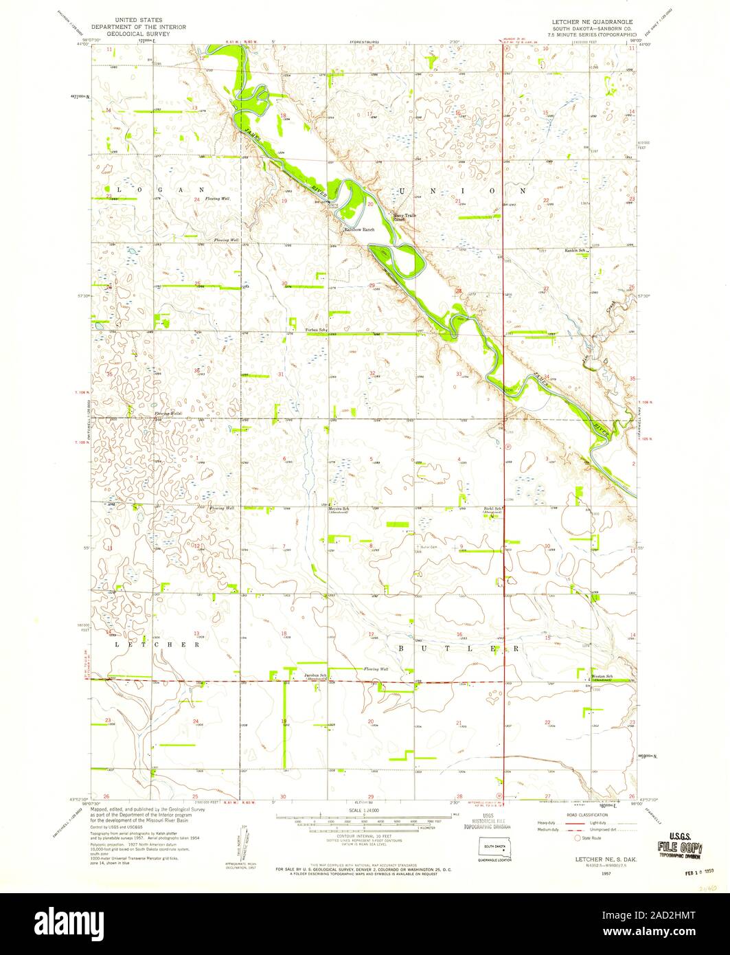 Letcher map hi-res stock photography and images - Alamy