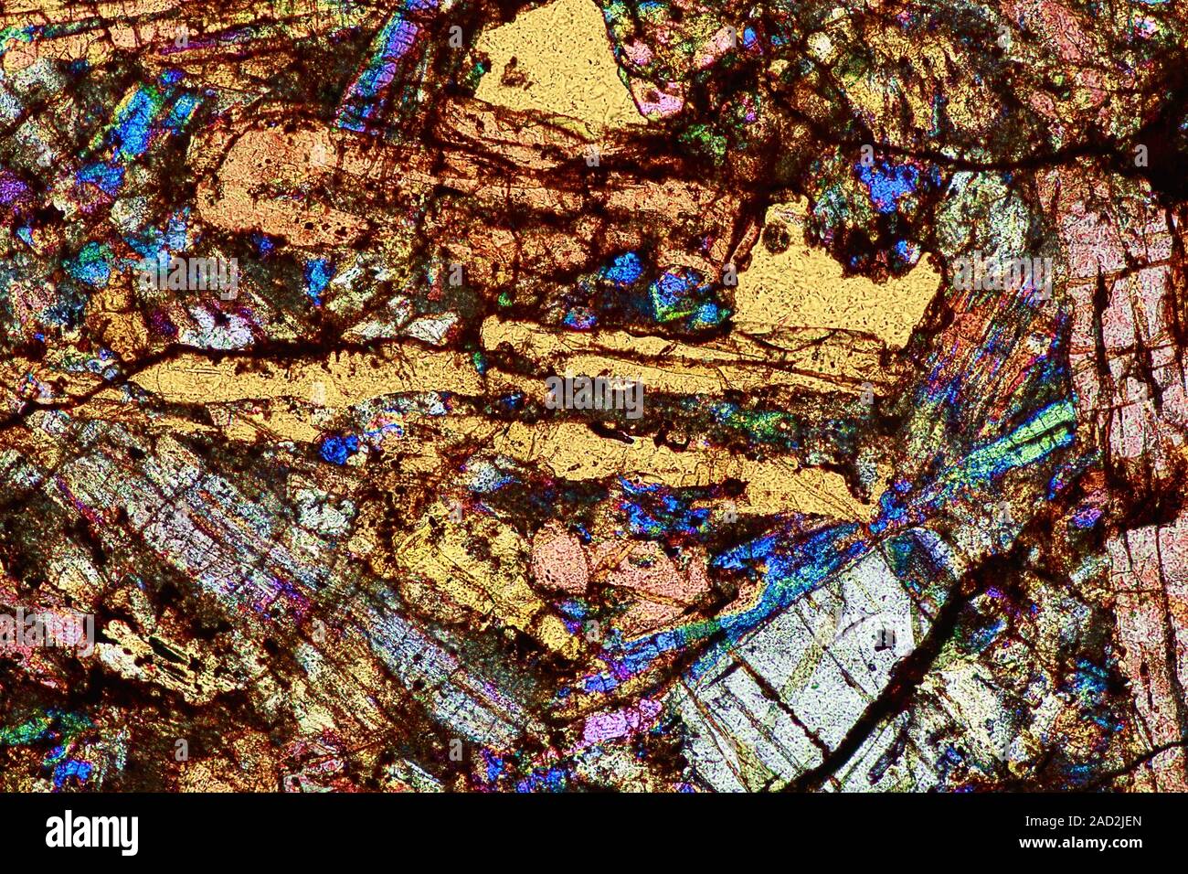 Polarised Light Micrograph Of A Thin Section Microscopic Slide Of The Sau 001 Sayh Al Uhaymir