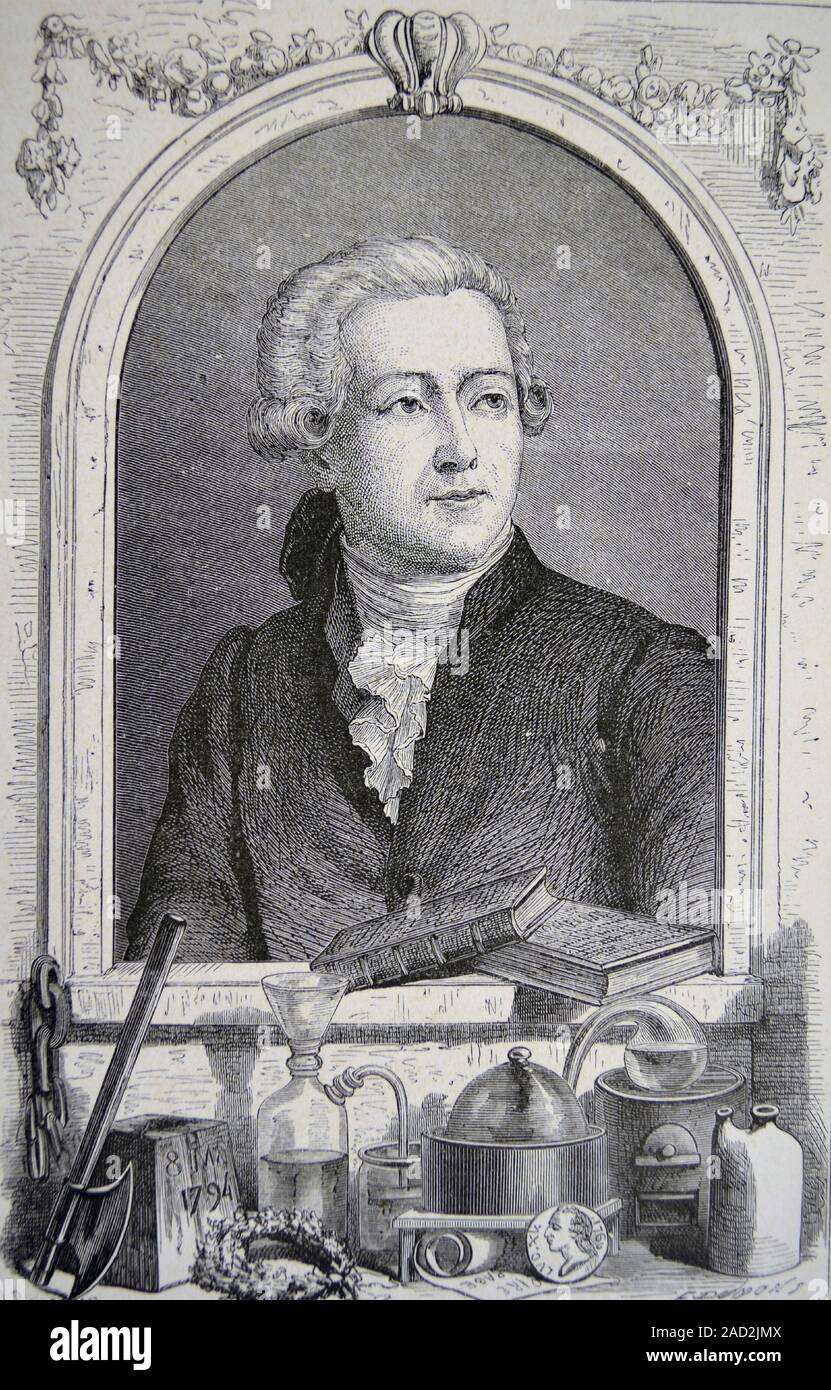 Antoine Laurent Lavoisier (1743-1794) French chemist known as the ...