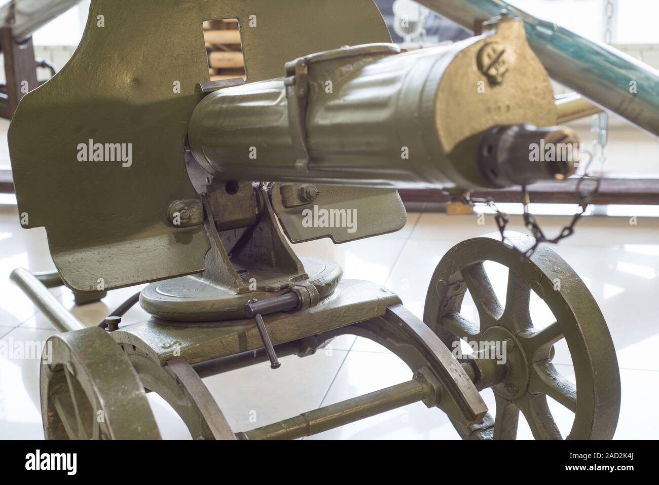 First World War Machine gun. old machine gun system Maxim. A variety of ...