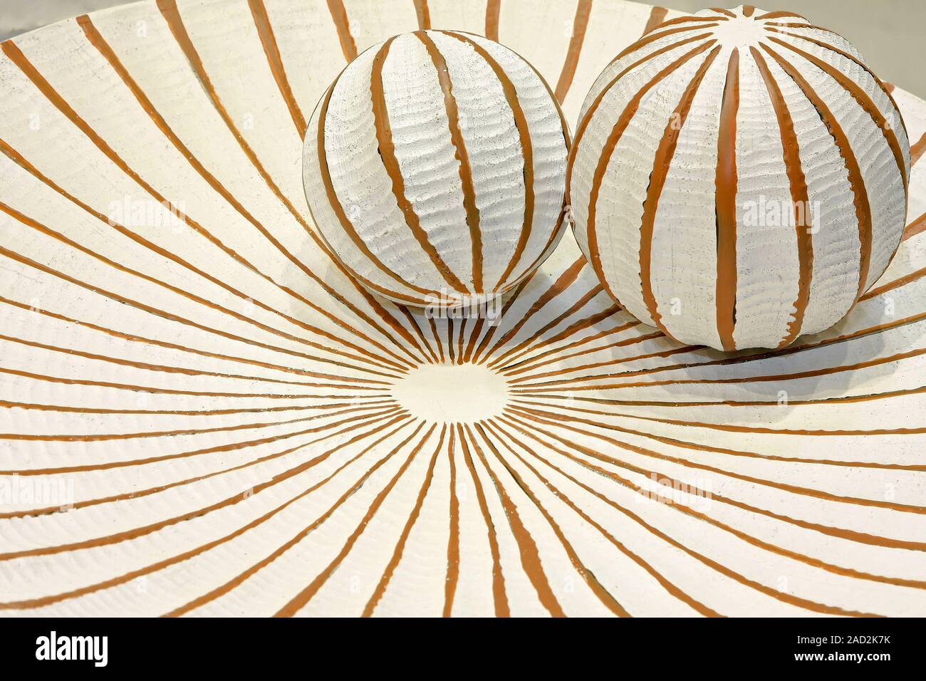 Geometric shape of two balls at plate Stock Photo - Alamy