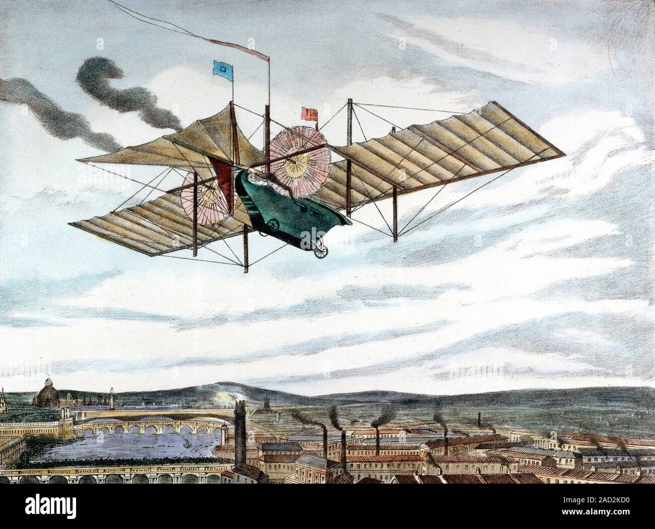 Henson and Stringfellow's 1843 design for steam-powered flying machine ...