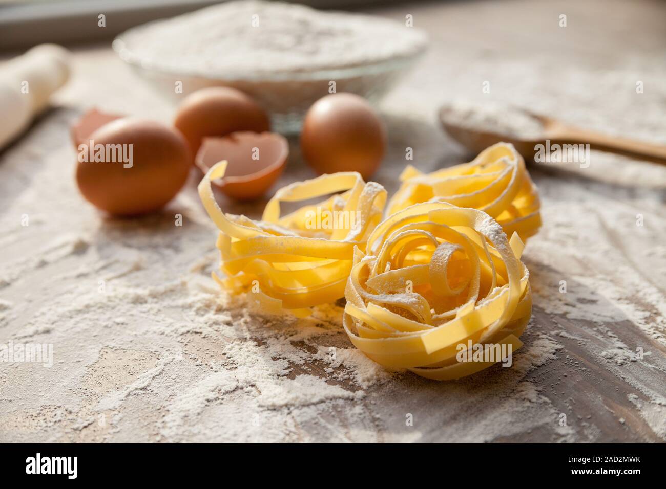 Dough cooking process Stock Photo - Alamy