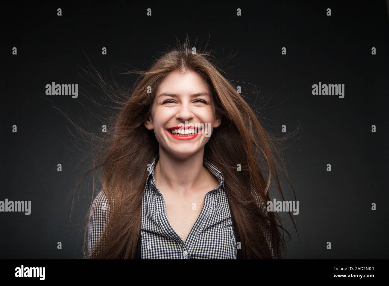 Adorable girl grins Stock Photo - Alamy