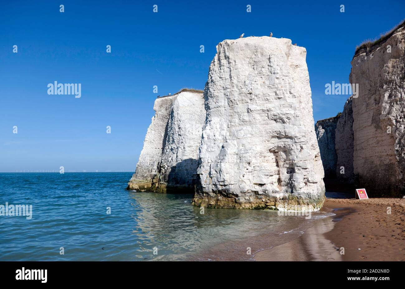 Chalk Sea Stacks at Botany Bay, Broadstairs, Kent Stock Photo - Alamy