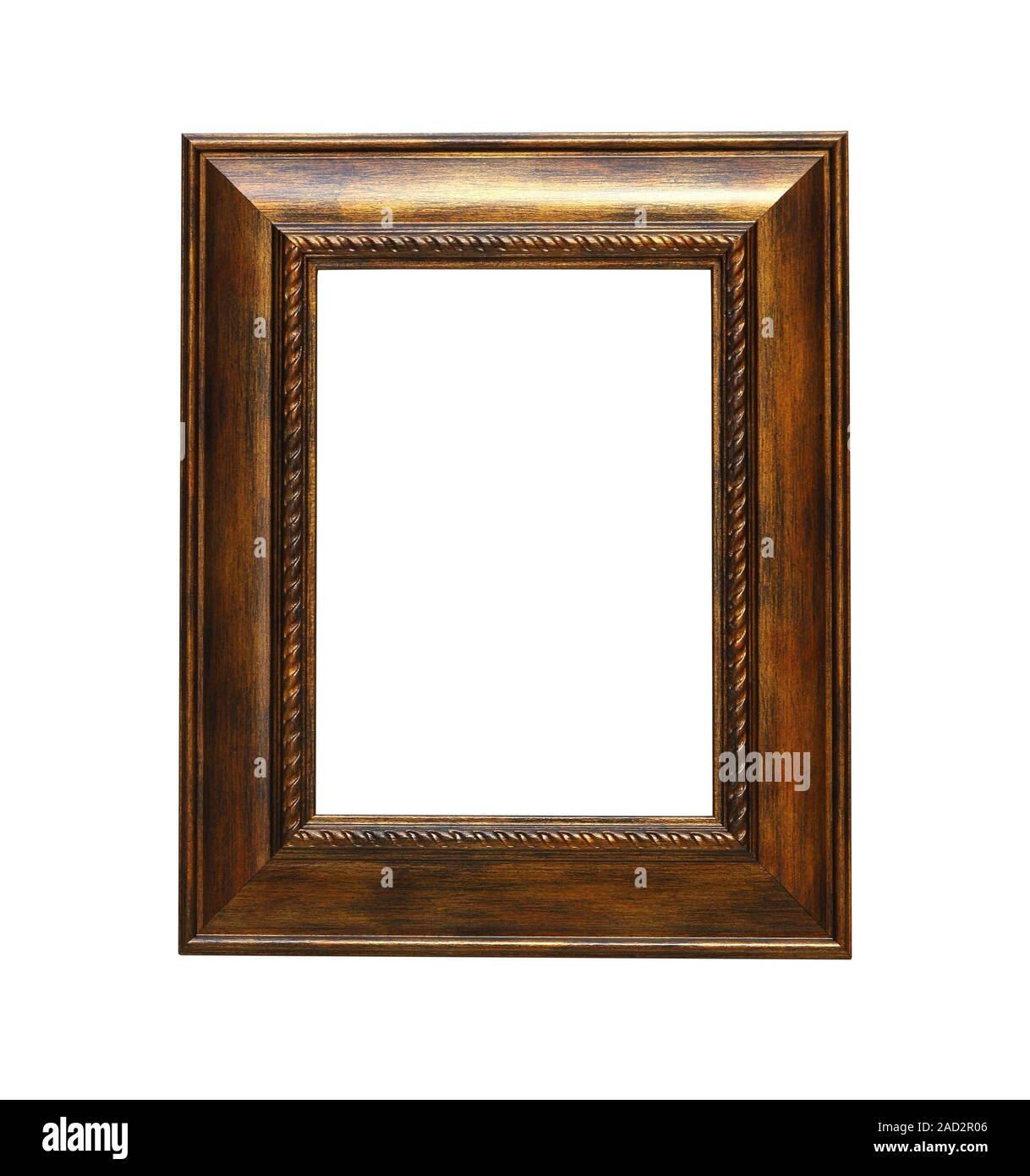 Retro wooden frame isolated with clipping path included Stock Photo - Alamy