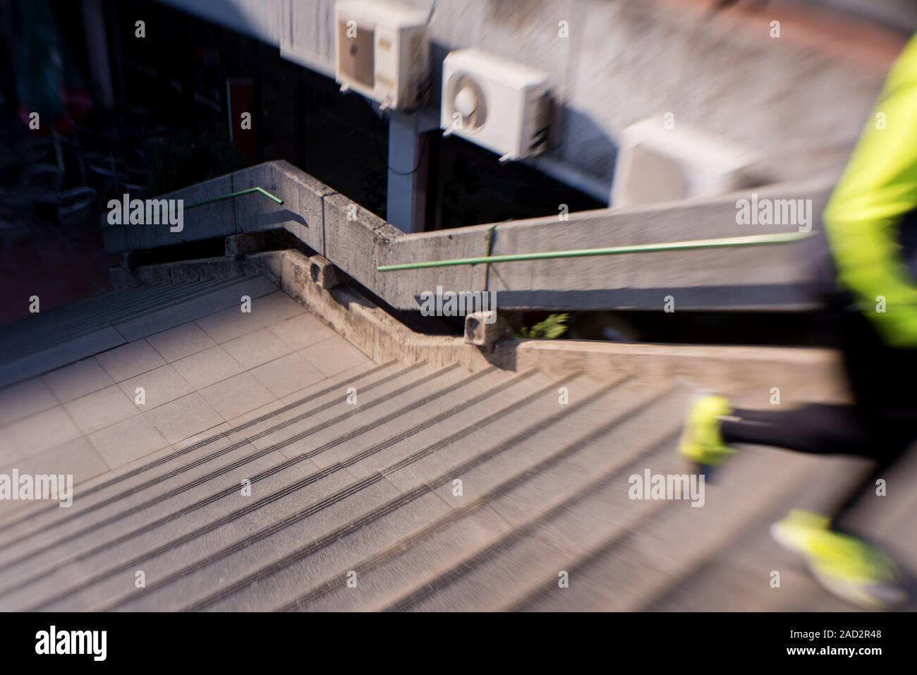 man jogging on steps Stock Photo - Alamy