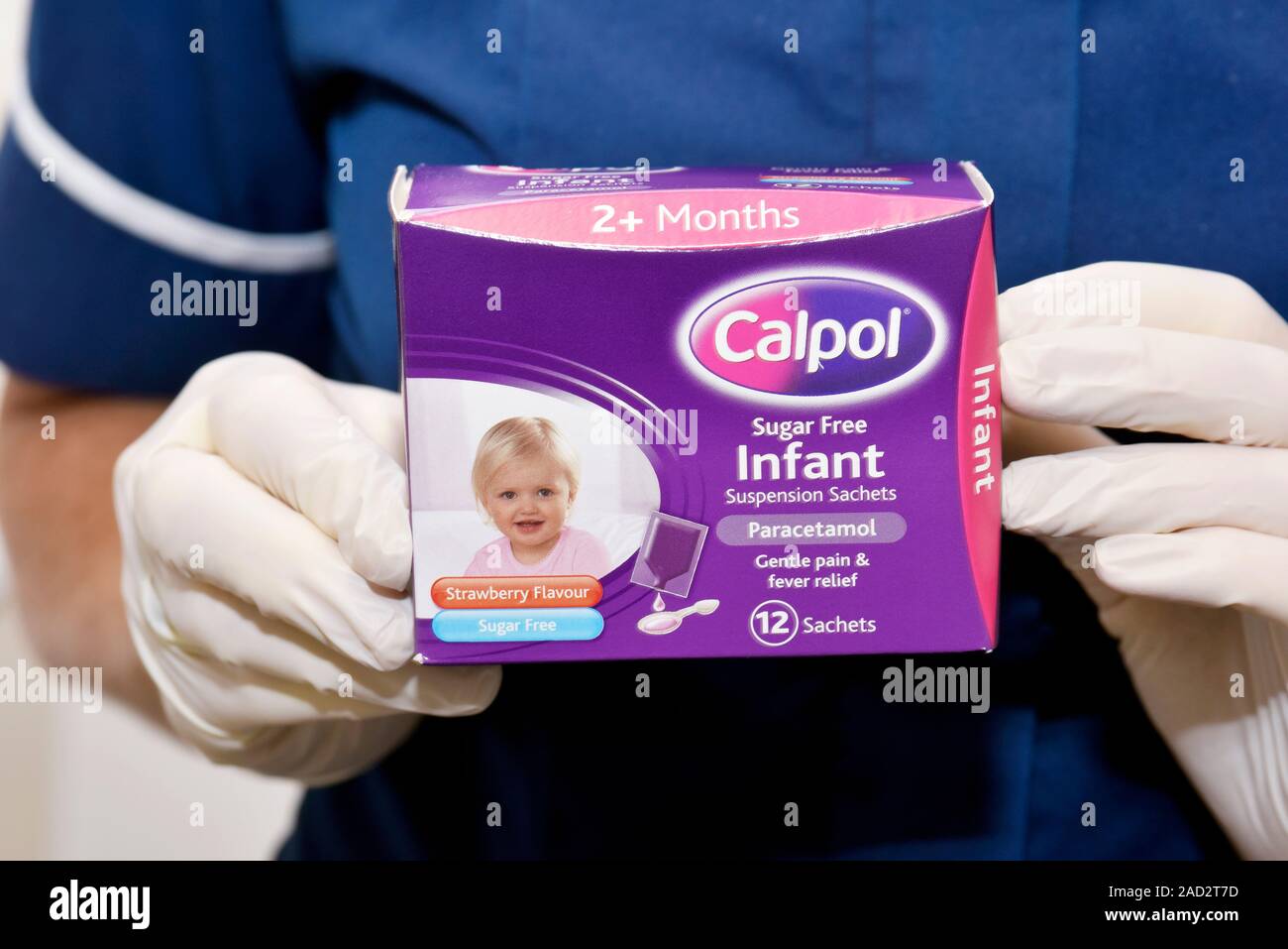 Calpol packaging. Calpol is a syrup formulation for children. It ...