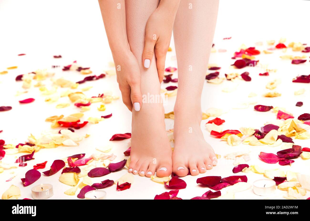 Hands on legs hi-res stock photography and images - Alamy