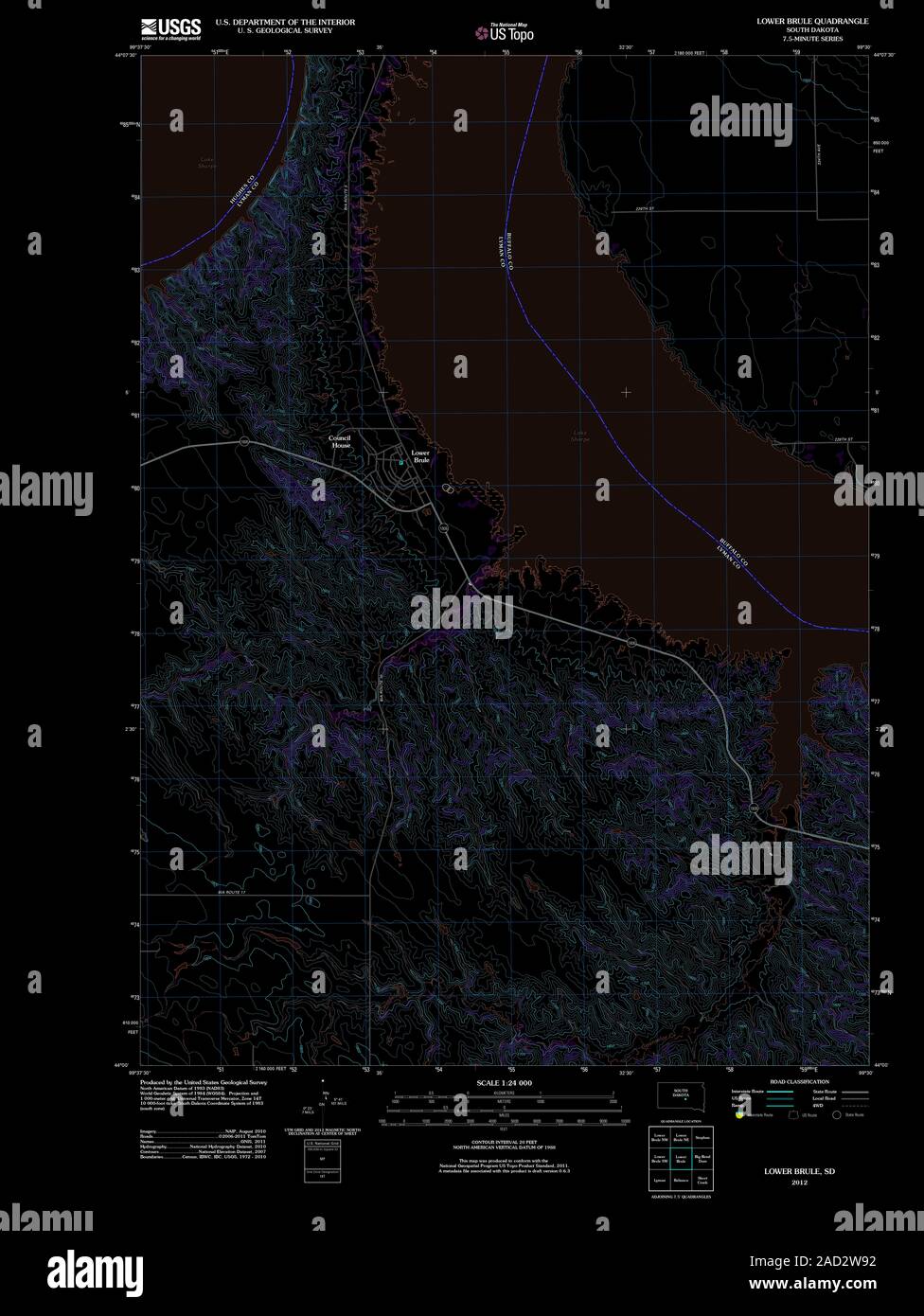 Map of brule hi-res stock photography and images - Alamy