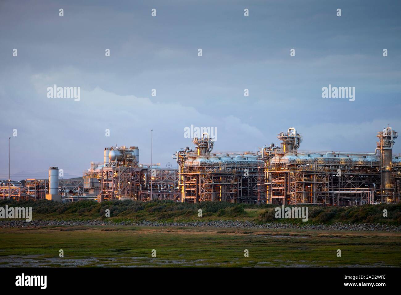 A gas processing plant at Rampside near Barrow in Furness, UK, that ...