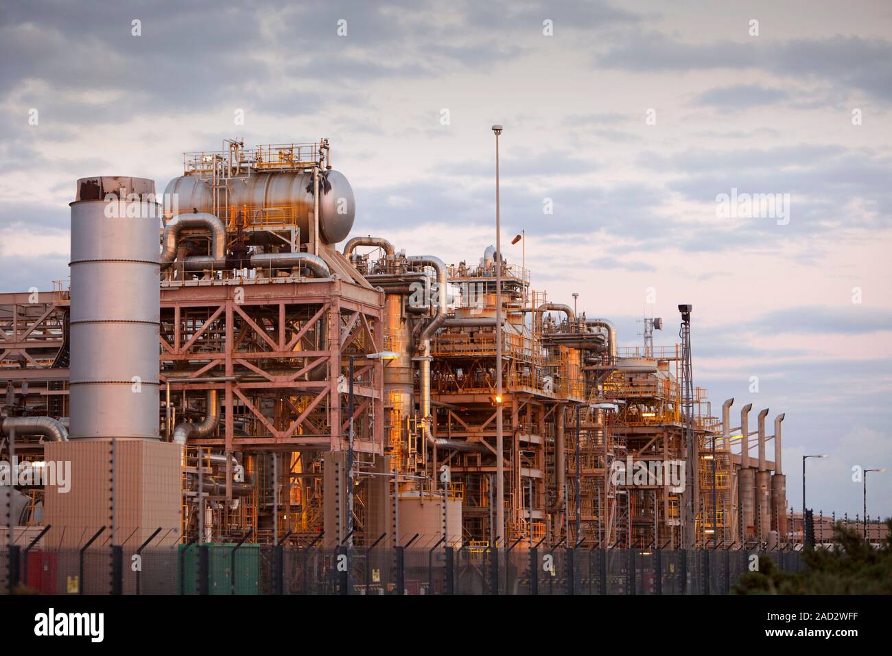 A gas processing plant at Rampside near Barrow in Furness, UK, that ...