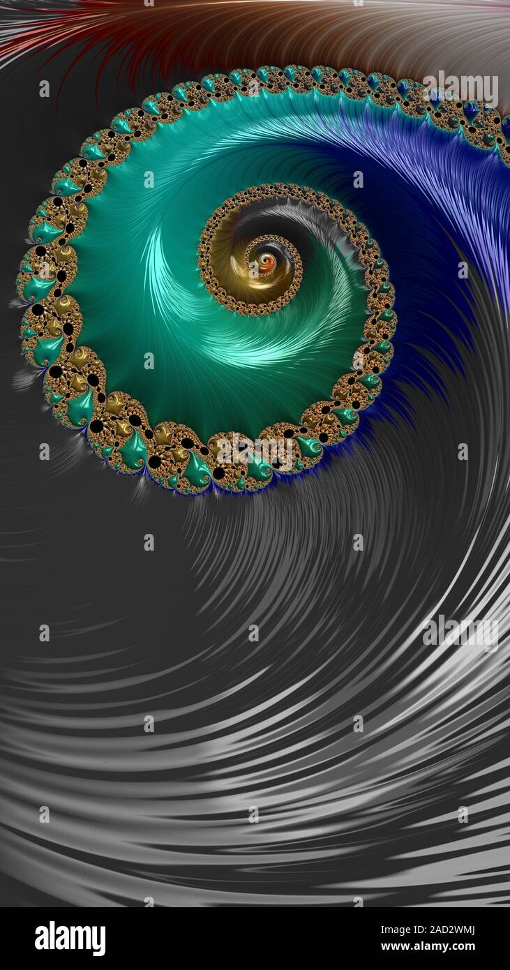 Artfully 3D rendering fractal, fanciful abstract illustration and ...