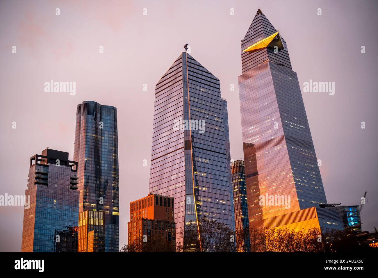 10 Hudson Yards, center, 30 Hudson Yards, right, and other development ...