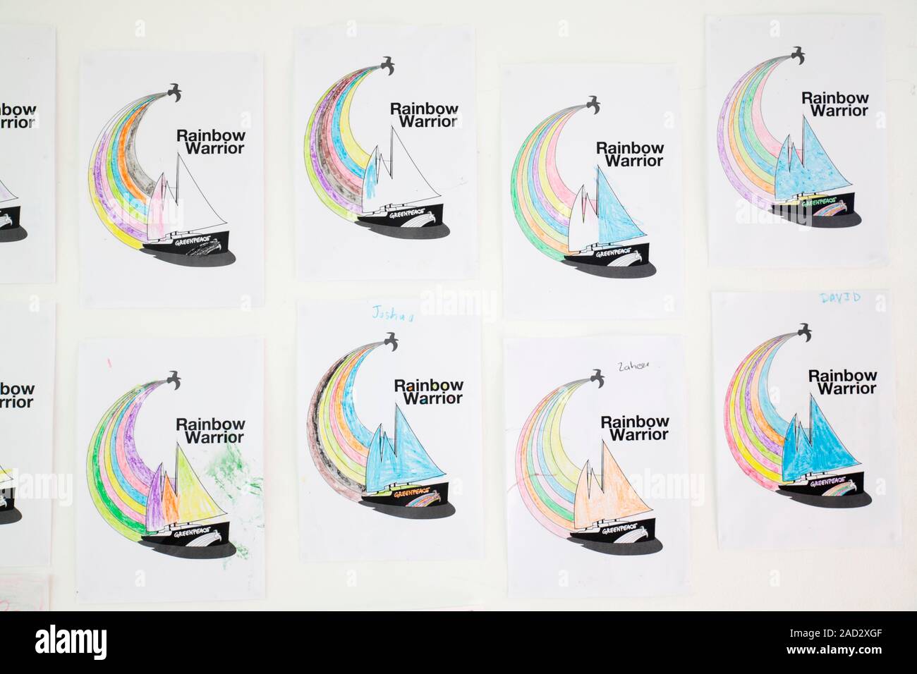 Rainbow Warrior children's drawings. Rainbow Warrior is the flagship of ...