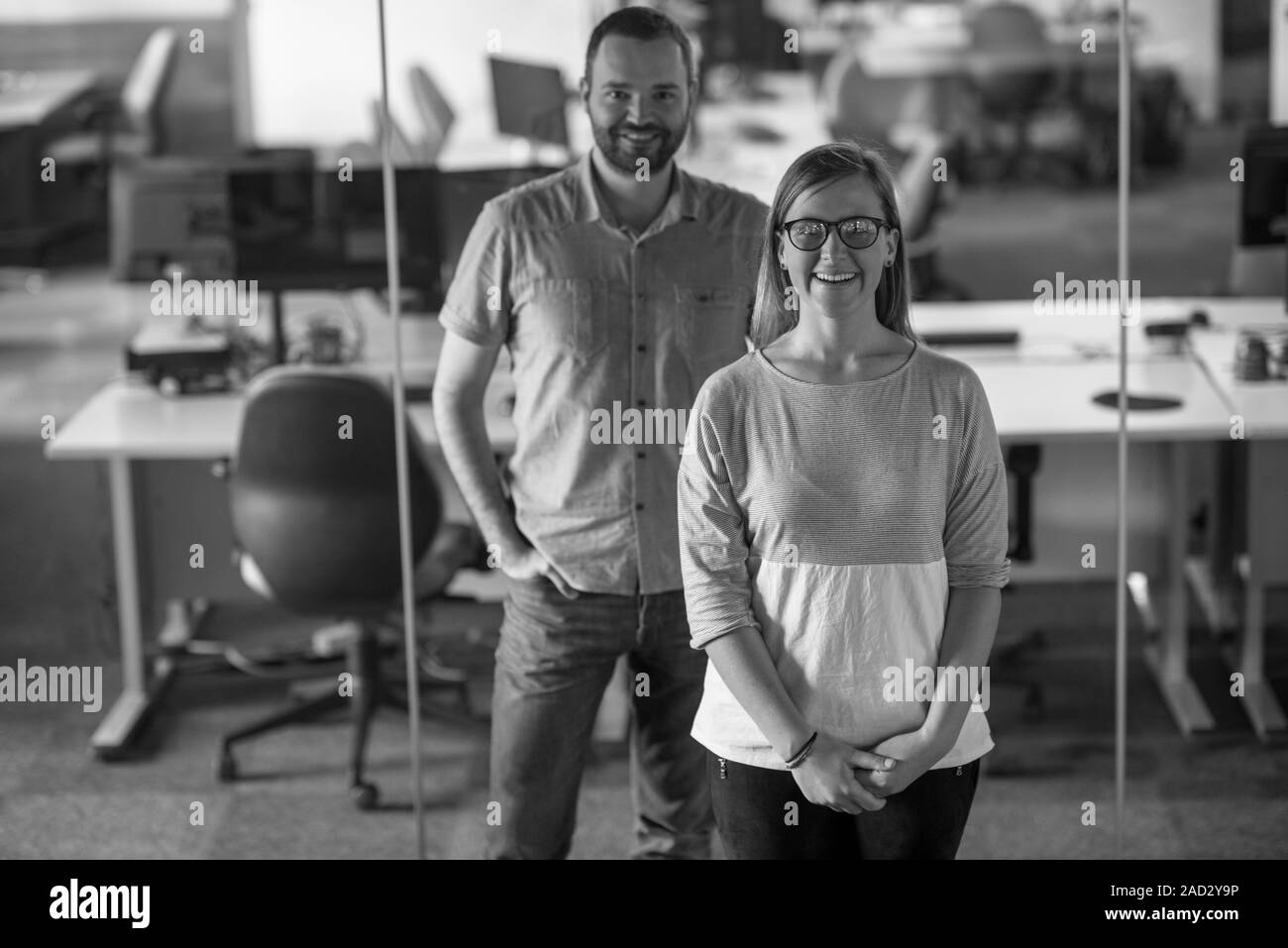 Business couple at office Stock Photo - Alamy