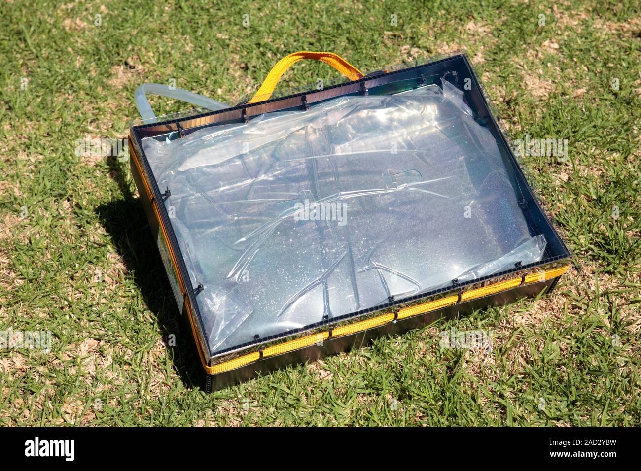 Portable solar water heater. This device uses only energy from the sun ...