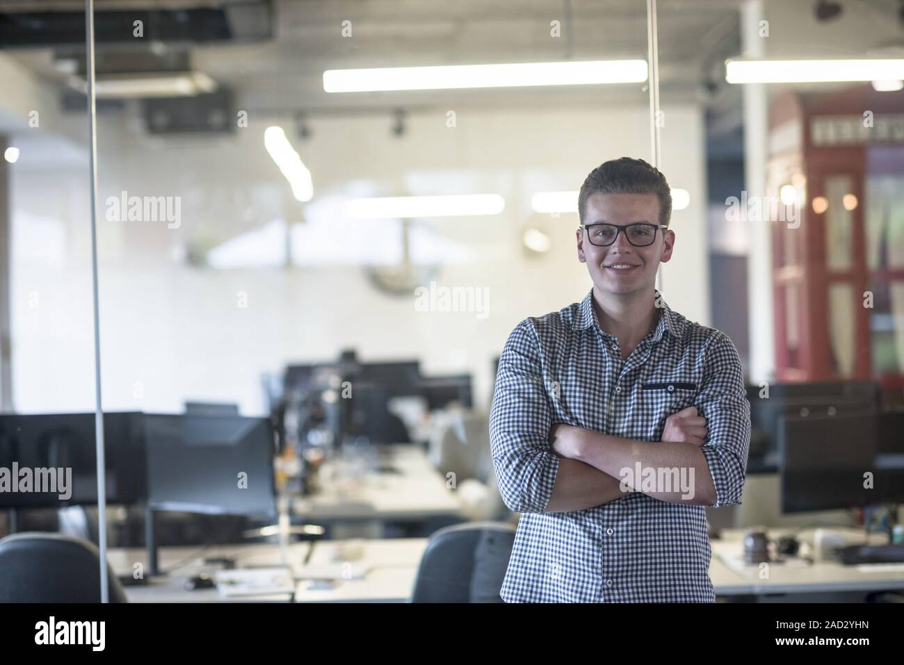Business man at modern office Stock Photo - Alamy