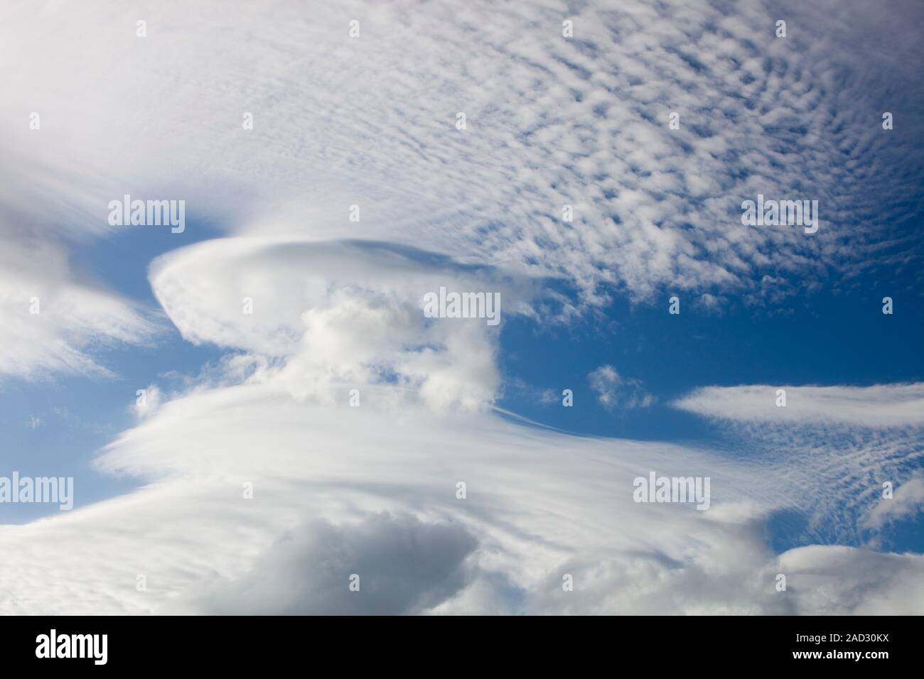 High level cloud patterns above Ambleside, UK Stock Photo - Alamy