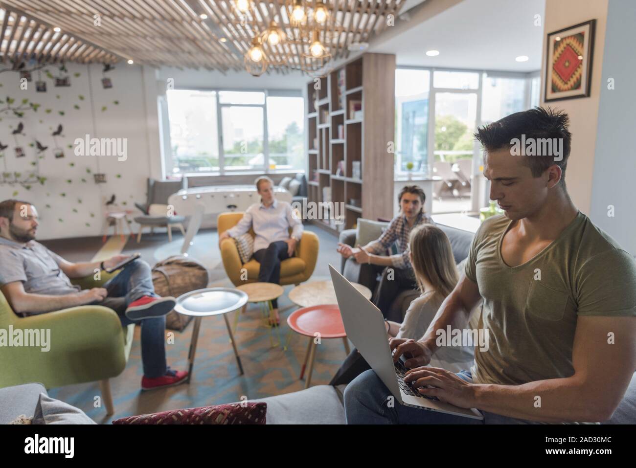 Business man at modern office Stock Photo - Alamy