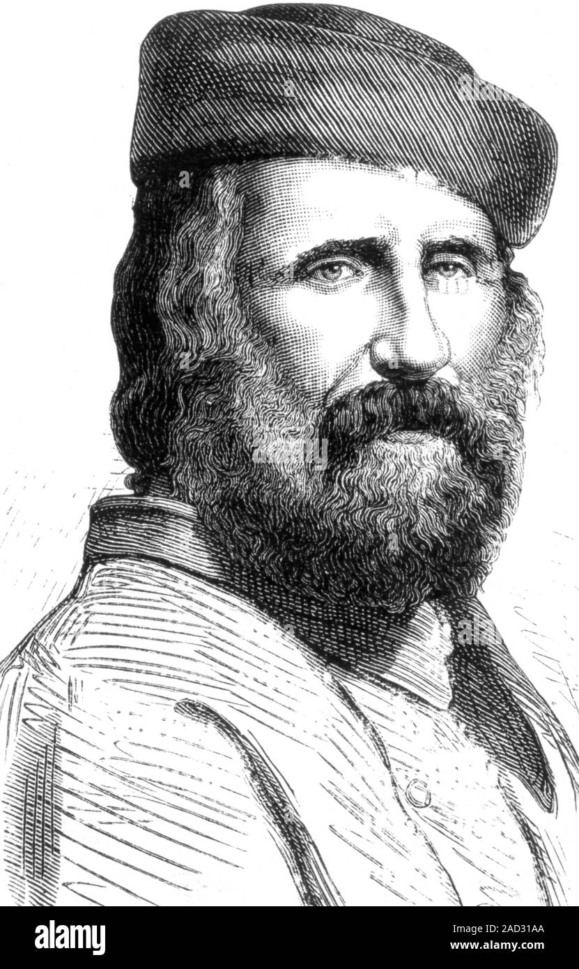 Giuseppe Garibaldi (1807-1882). 1890 illustration of the Italian ...